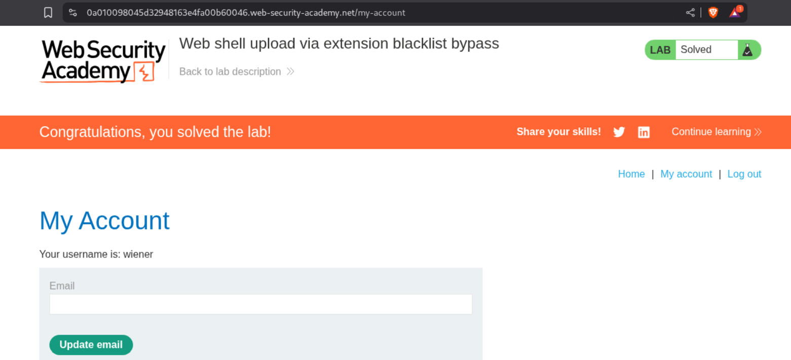 Walkthrough - File Upload Portswigger labs | Yash's CyberSec blog